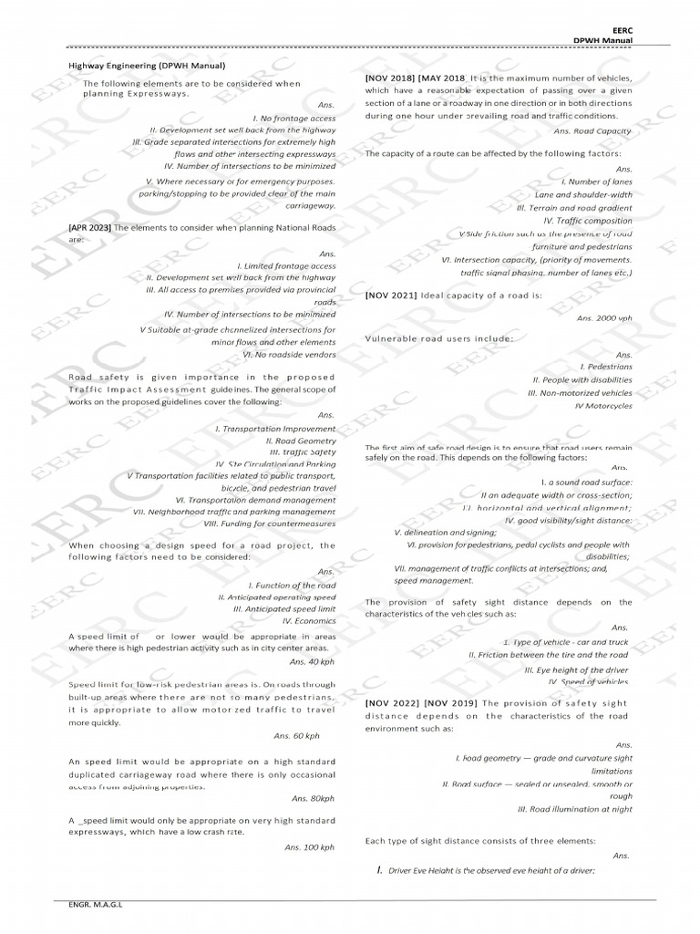 DPWH Highway Engg | PDF