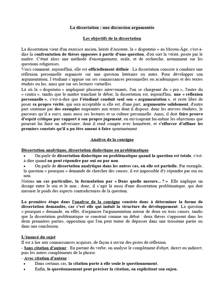 Guide Pour La Dissertation C2 Magistrale 5 | PDF | Dialectique | Vérité
