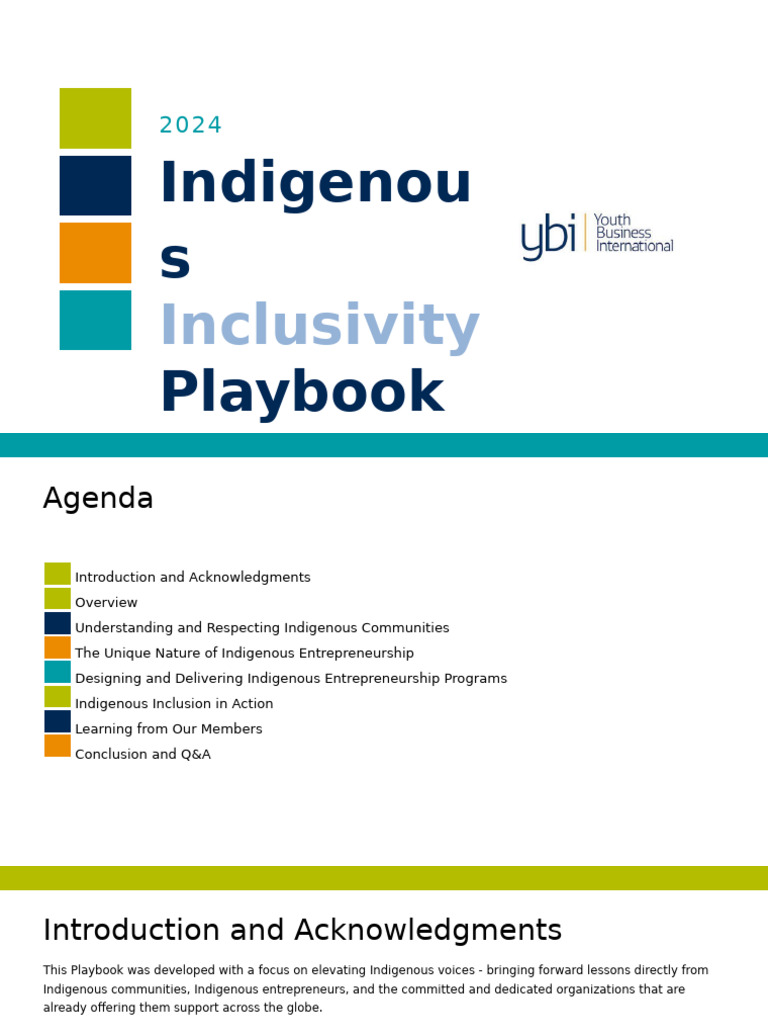 2024 YBI Inclusivity Playbook Presentation | PDF | Entrepreneurship ...