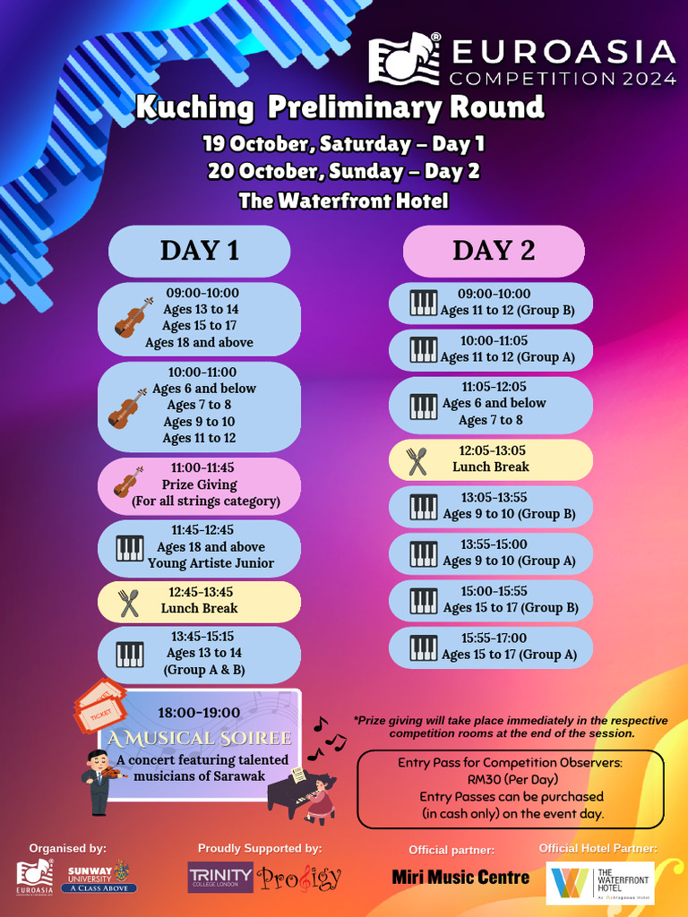 Kuching Music Competition Schedule | PDF | Classical Music