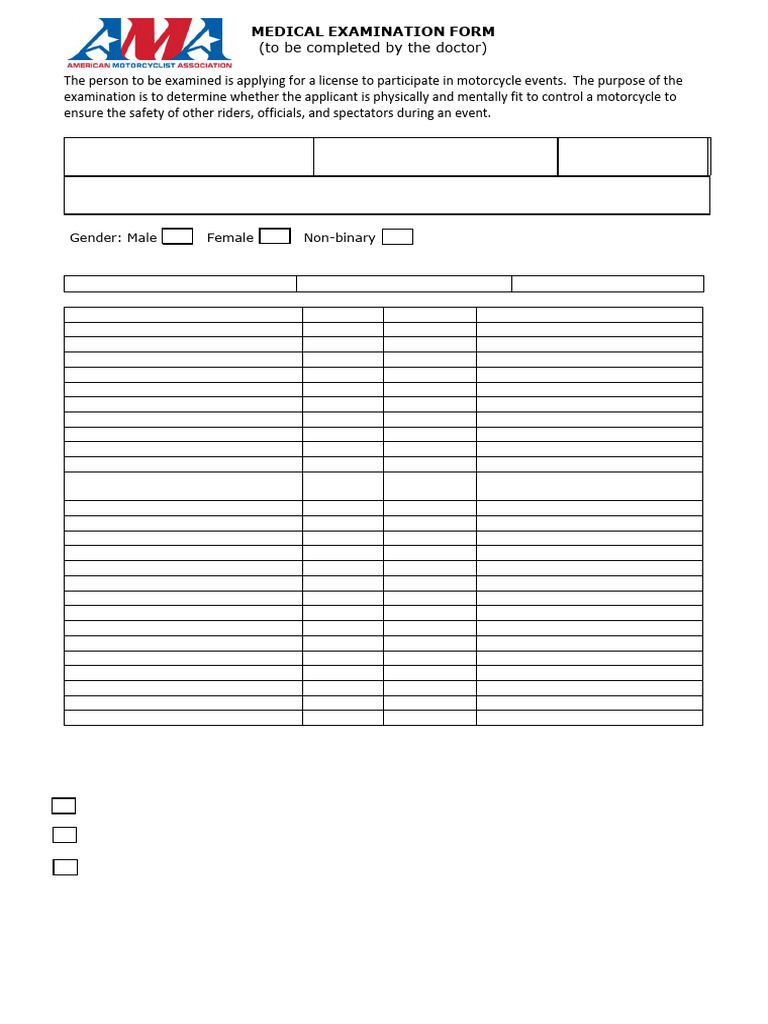2024 AMA FIM Medical Examination Form | PDF | Wellness