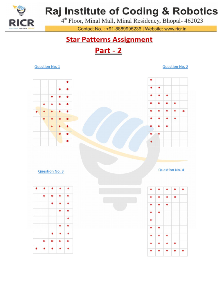 Star Patterns Assignment Part - 2 | PDF