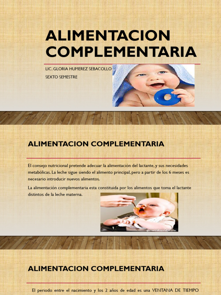 Alimentacion Complementaria | PDF | Alimentos | La leche materna
