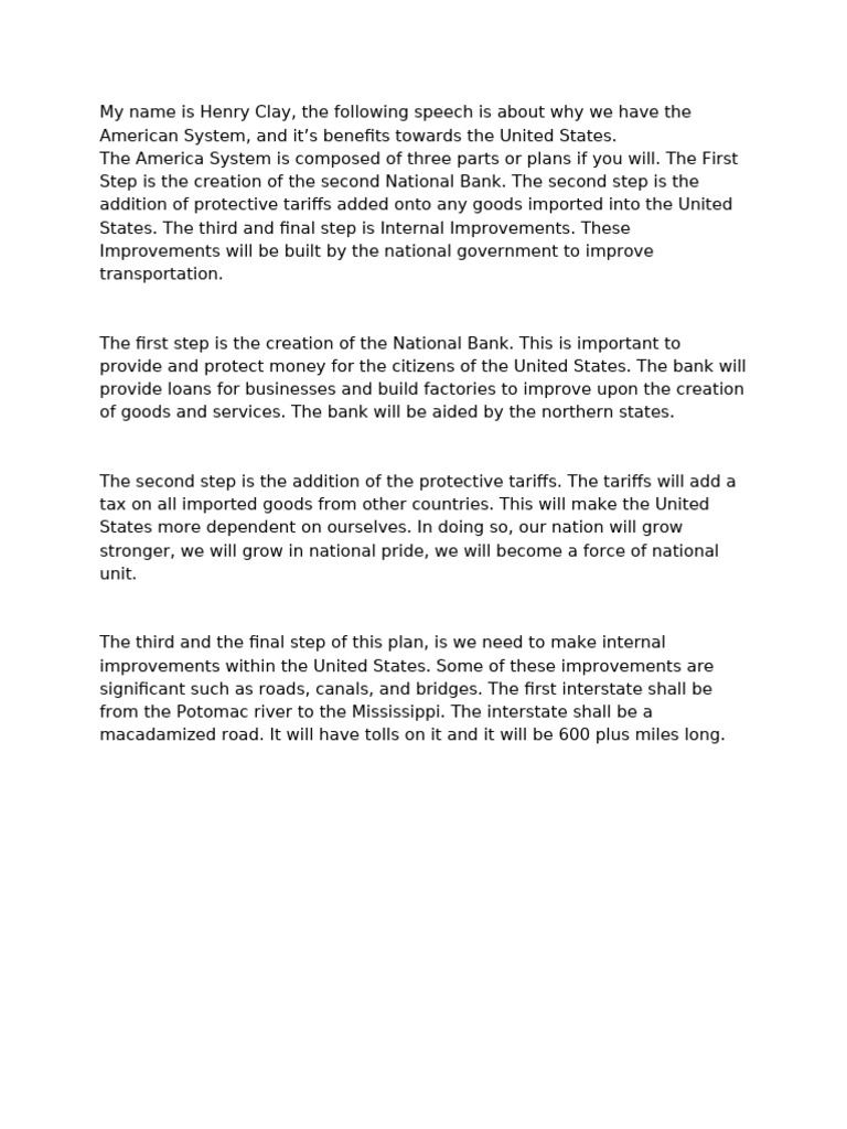 American system speech | PDF