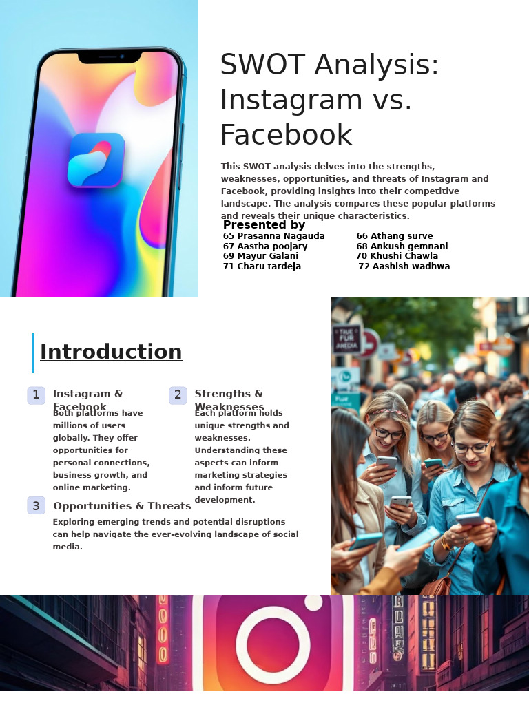 SWOT Analysis Instagram Vs Facebook | PDF | Facebook | Computer Security