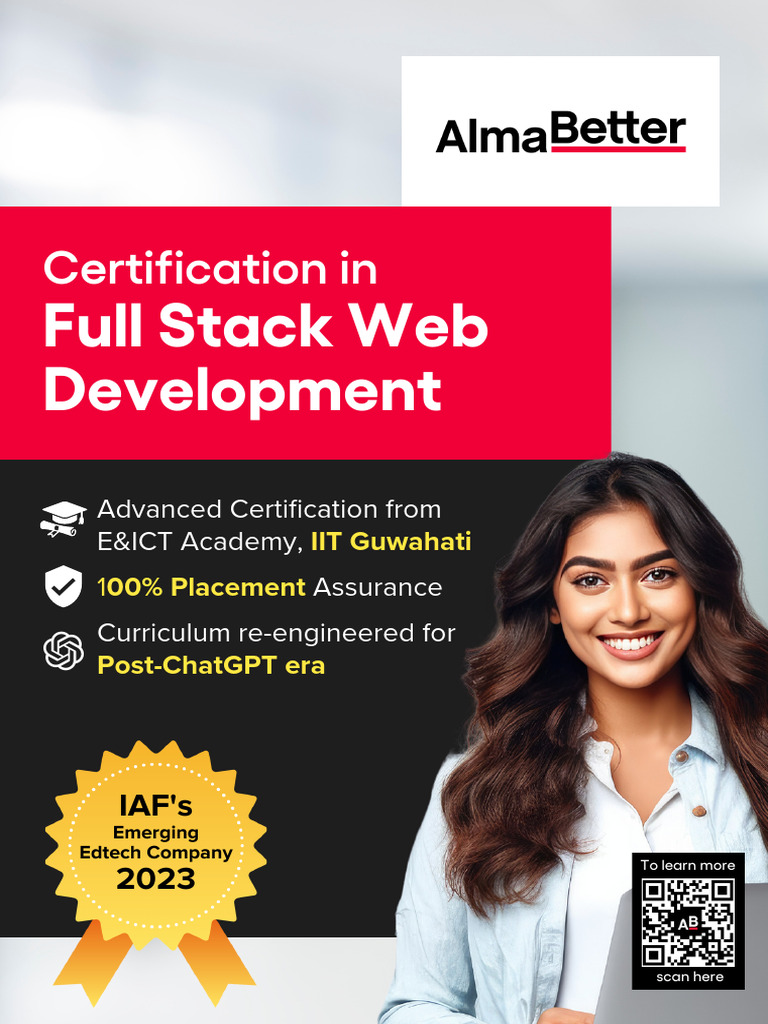 IIT X Certification in Full Stack Web Development - AlmaBetter Brochure 2024 | PDF | Mentorship ...