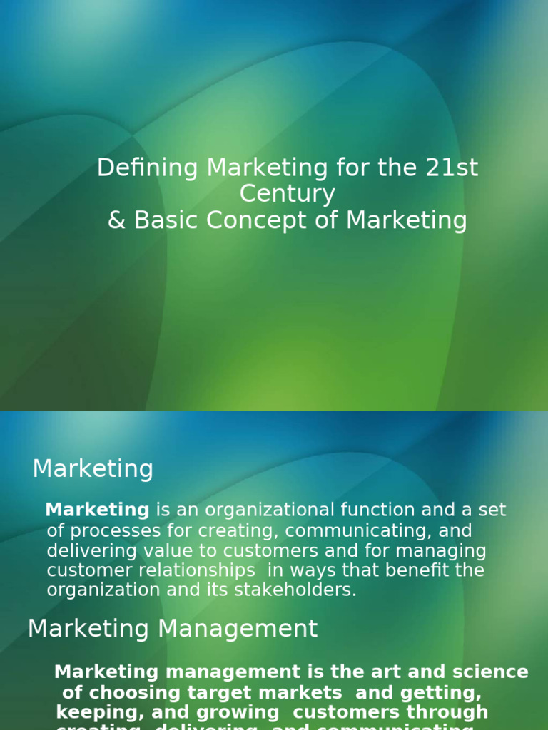 Defining Marketing For The 21st Century | PDF | Marketing | Value (Economics)