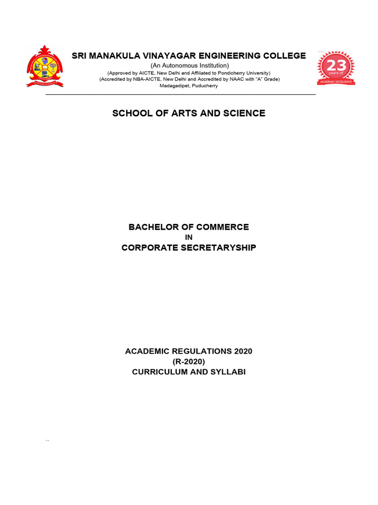 B.Com Corporate Secretaryship Guide | PDF | Expense | Revenue