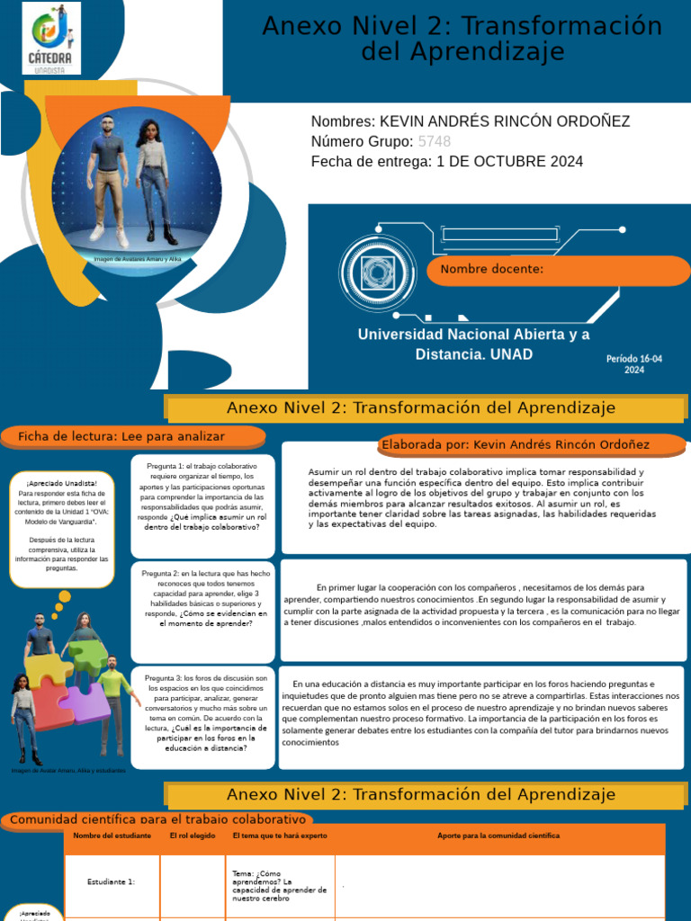 Anexo 2 - Nivel 2 Transformación Del Aprendizaje Kevin | PDF | Aprendizaje | Citación
