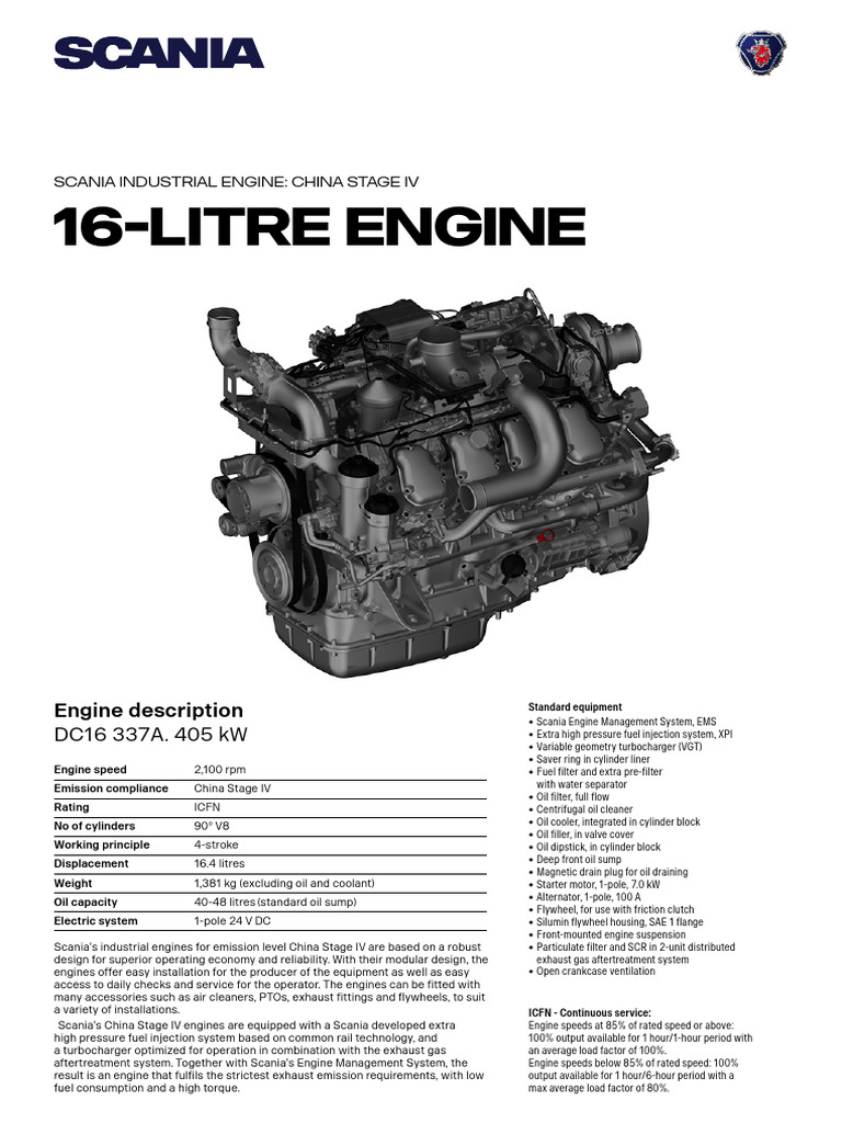 DC16-337A - 405kW - ATS Scania | PDF | Exhaust Gas | N Ox
