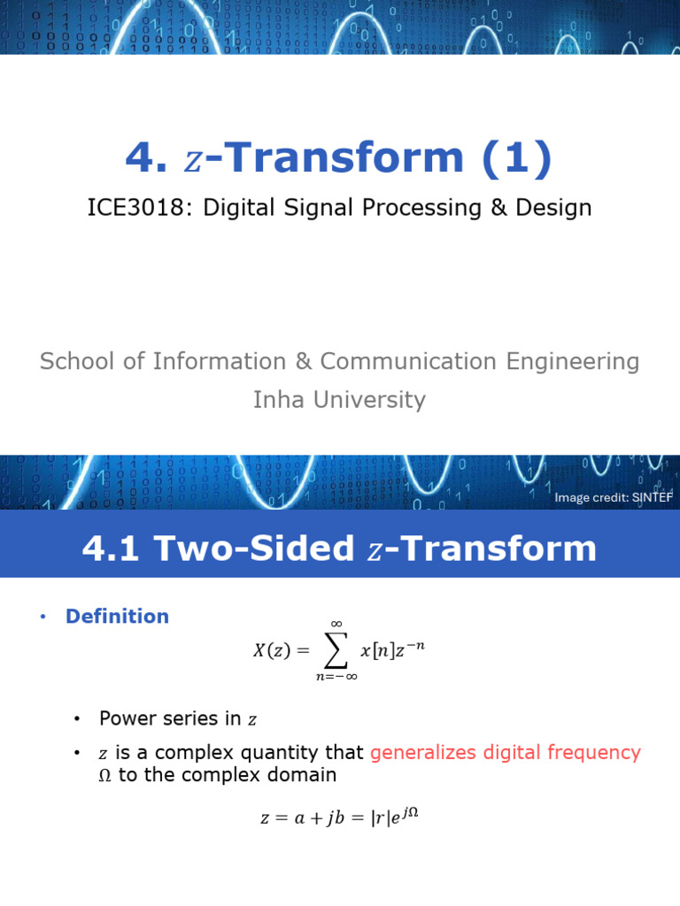 4 Z Transform (1) | PDF | Laplace Transform | Power Series