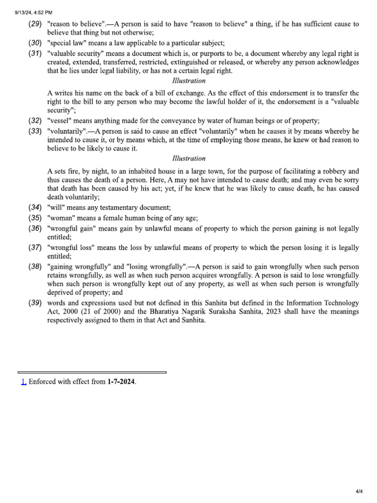 Section 2(29) - BNS | PDF