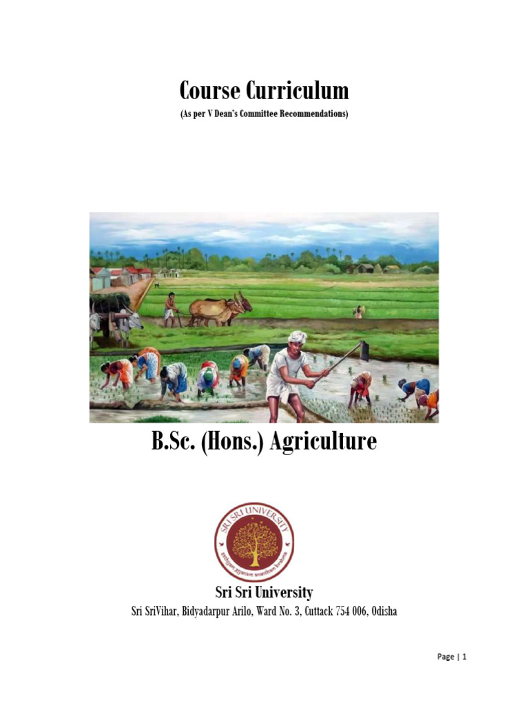BSC - Hons Agriculture Prospectus LOCF July-2019 | PDF | Weather ...