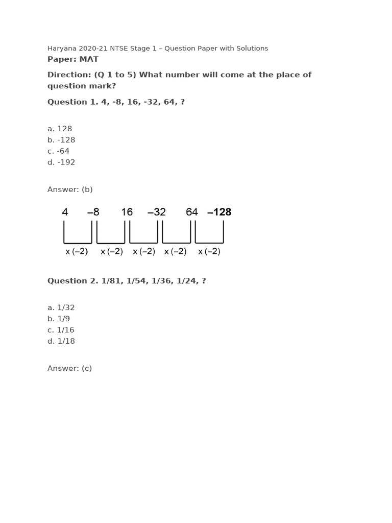 MAT Pass Paper | PDF | Triangle | Area