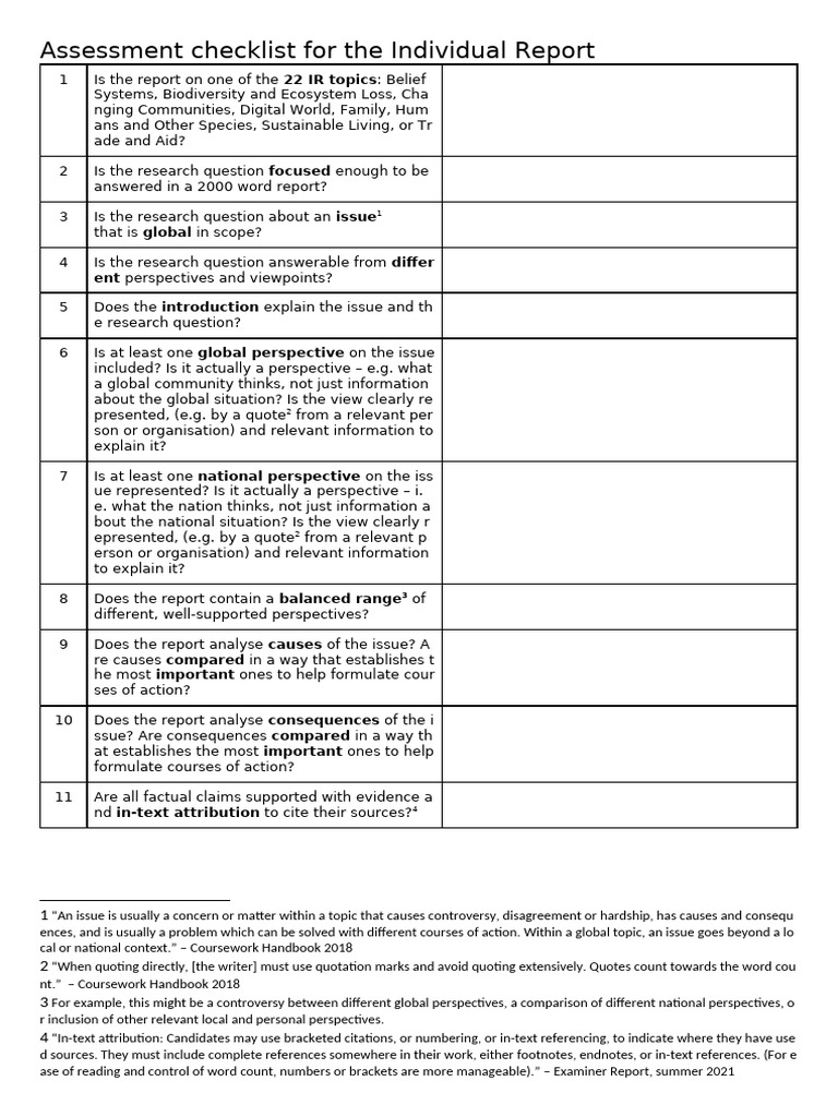 IR Pre-assessment Checklist | PDF | Citation | Information Science