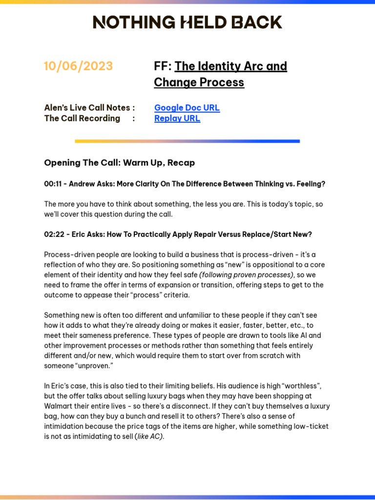 Identity and Willpower in Change Process | PDF | Self Control | Self ...