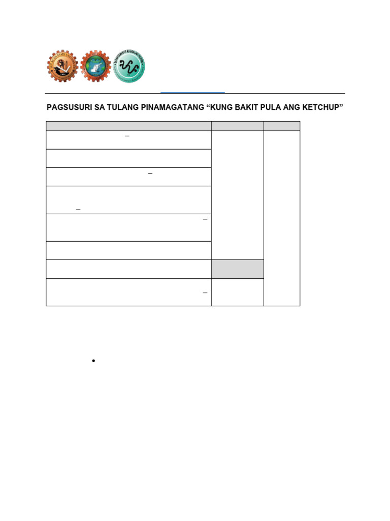 Ikatlong Pangkat - Midterm Project - Kung Bakit Pula Ang Ketchup | PDF