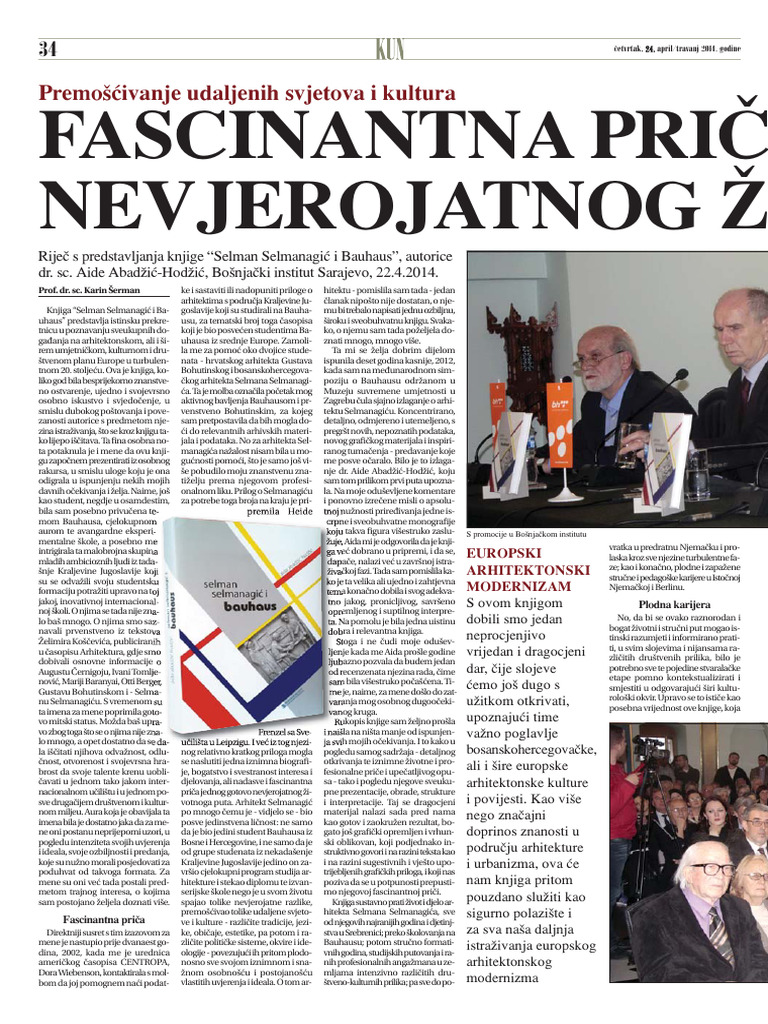 Selman Selmanagic I Bauhaus - Prikaz KNJ | PDF