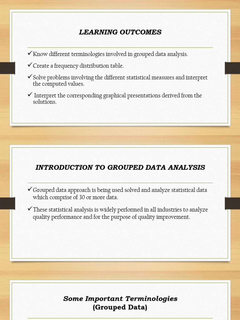 Descriptive Statistics - Grouped Data and Graphs - Math403 - EDA | PDF ...