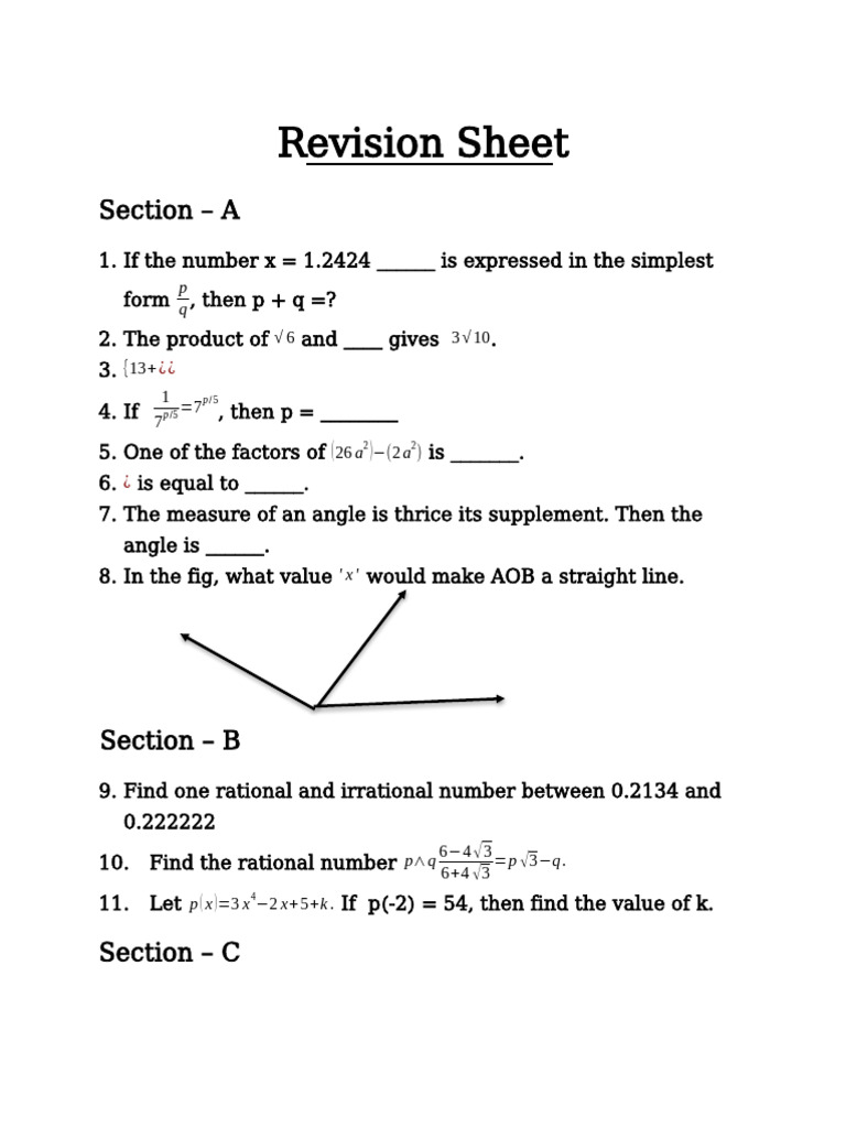 Revision Sheet | PDF | Teaching Methods & Materials
