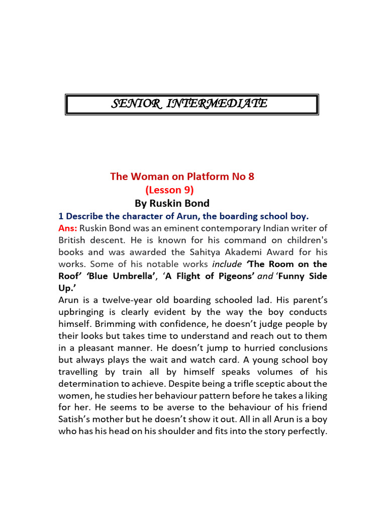 The Woman On The Platform No 8 ND - 9 | PDF