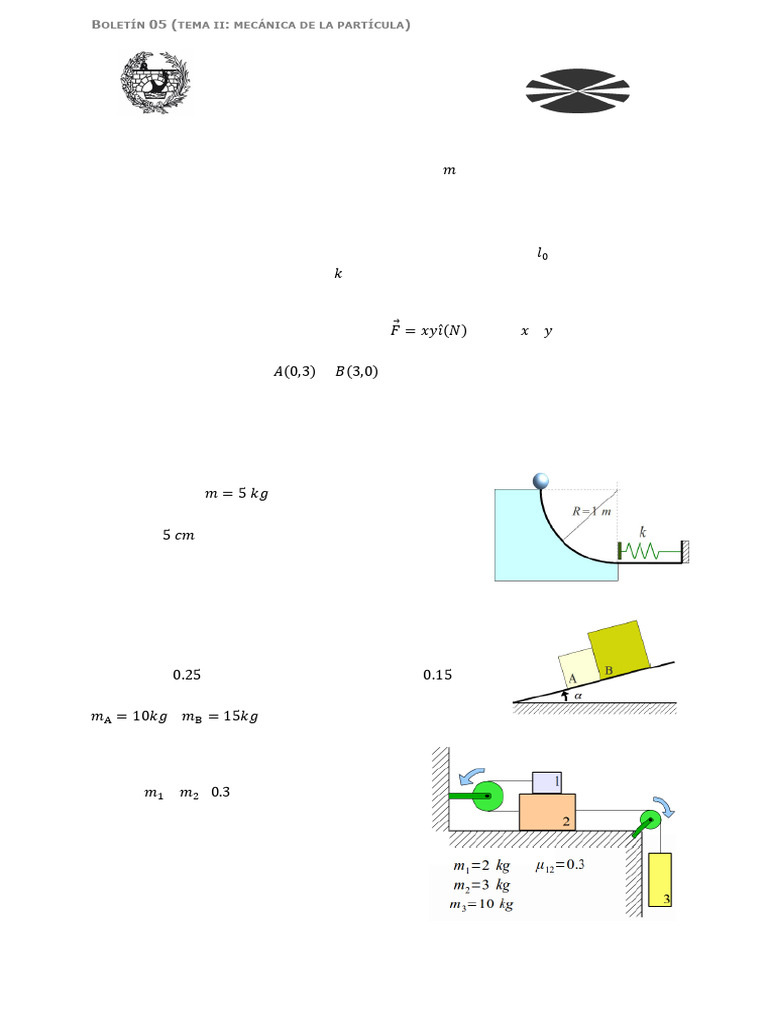 Ejercicios Cinematica y Dinamica | PDF | Fricción | Mecánica