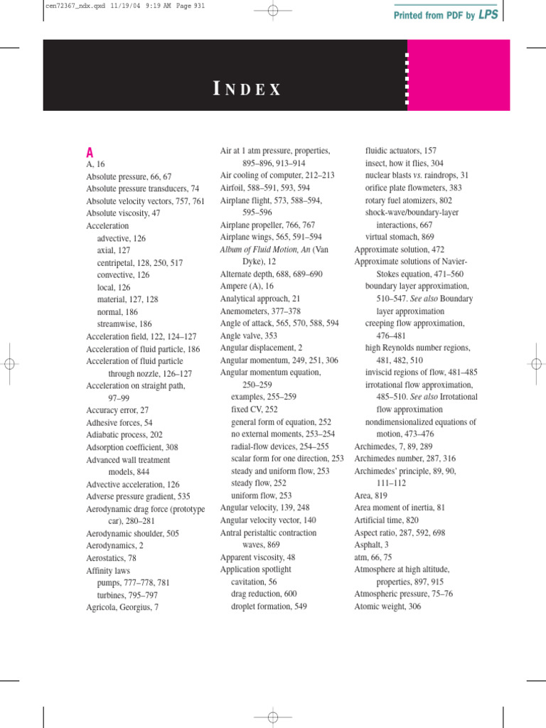 FM Index pp 931_958 | PDF | Fluid Dynamics | Flow Measurement