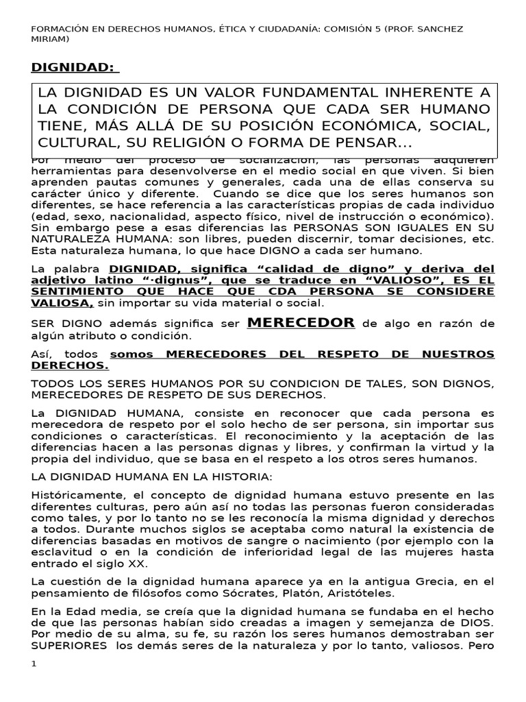 Dignidad PDF | PDF | Dignidad | Derechos humanos