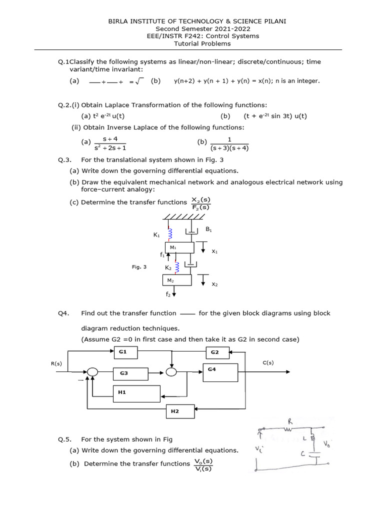 T1 - 28th Jan 2022 | PDF | Laplace Transform | Mathematics