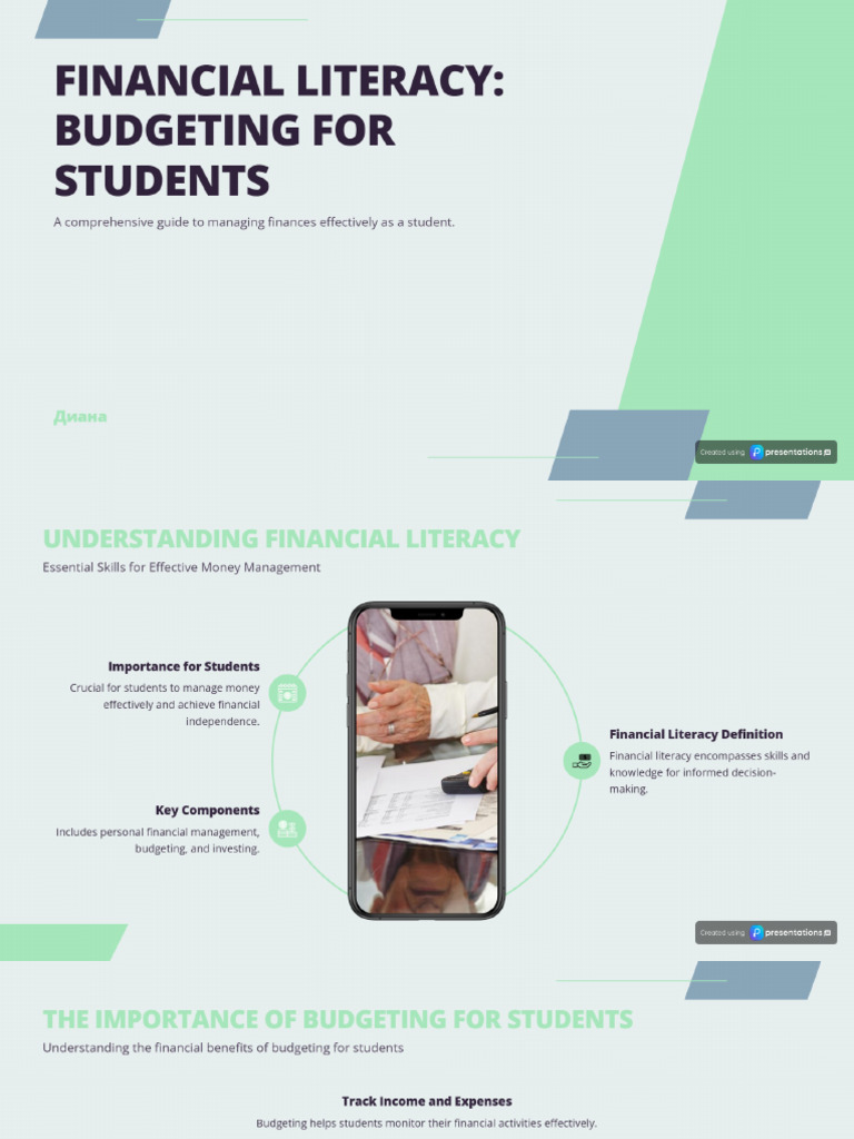 Financial Literacy - Budgeting For Students | PDF