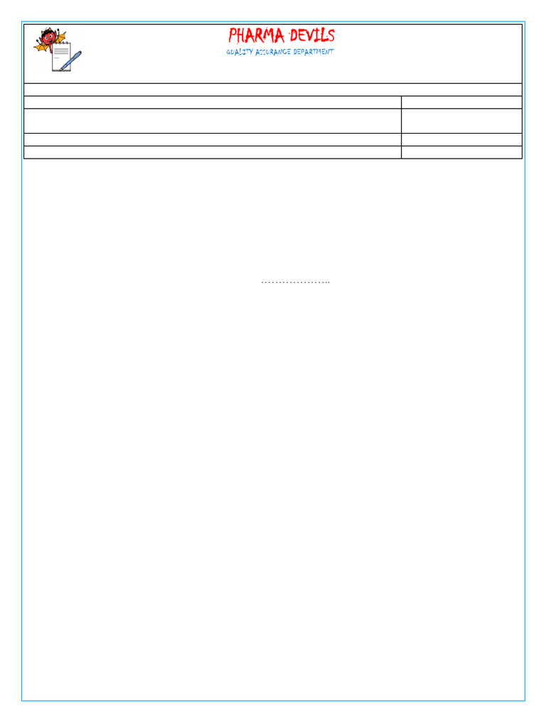 SOP For Preparation of Cleaning Validation and Hold Time Shelf Life ...