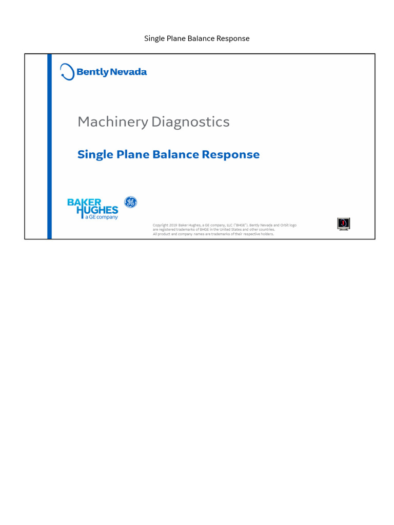 05 Single Plane Balance Response | PDF | Force | Weight