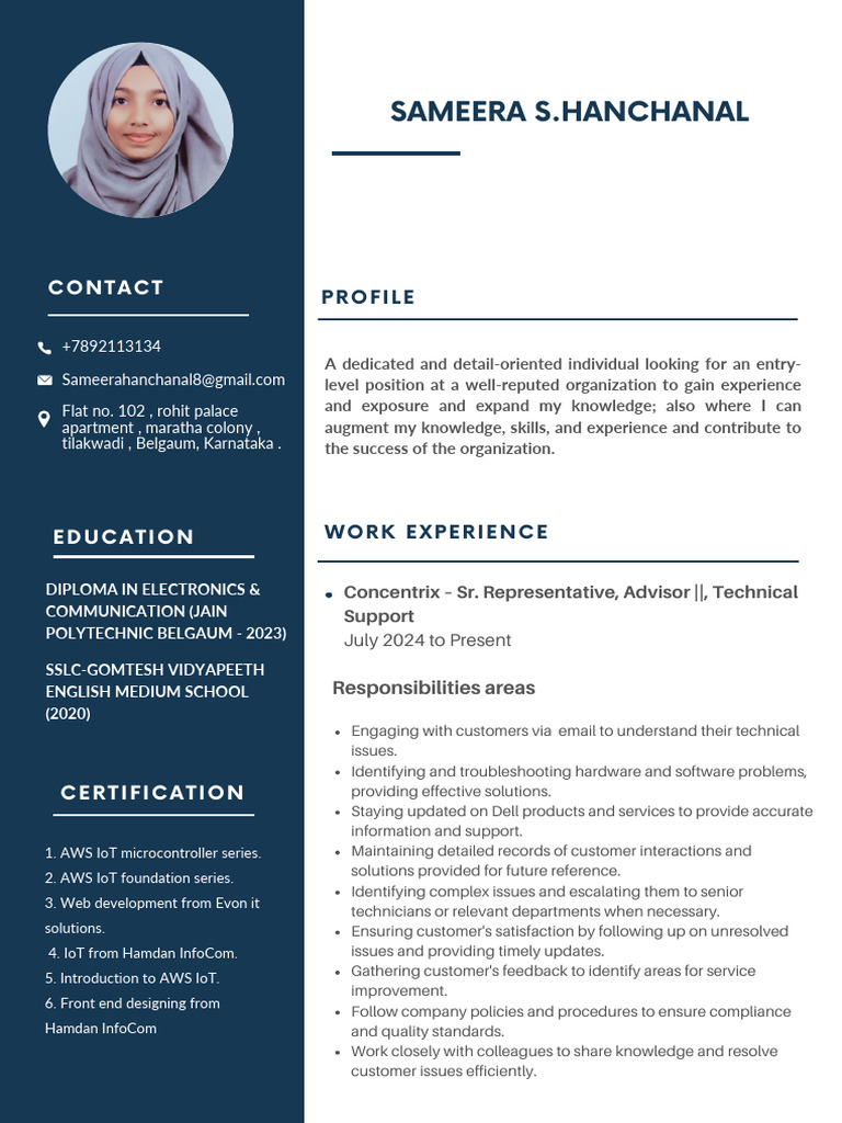 Blue Simple Professional CV Resume | PDF | Web Development | Internet ...