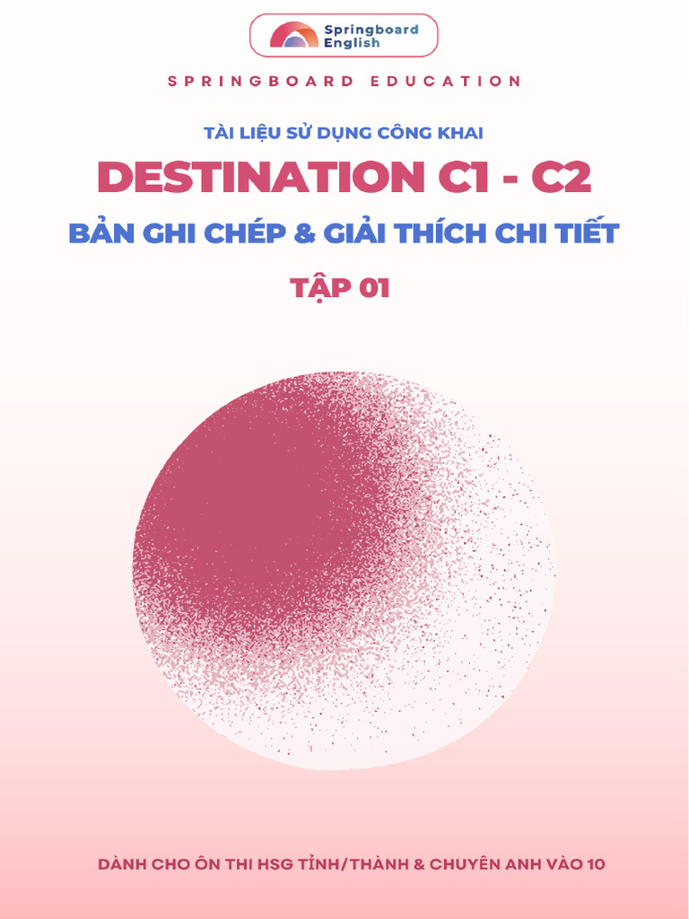 Destination C1-C2 - Tập 1 | PDF