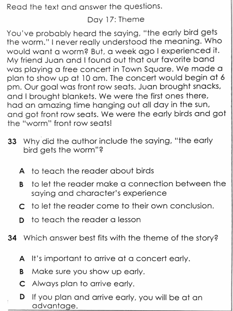 Dakota Shook - 6th Grade STAAR Review 9 | PDF