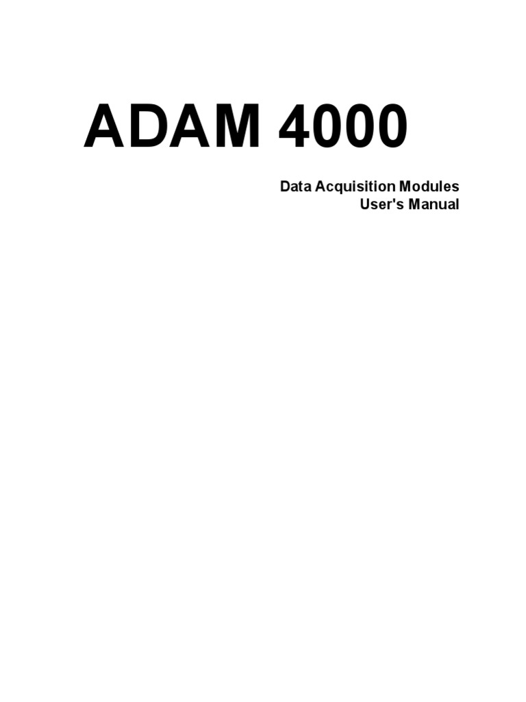 Adam 4000 | PDF | Analog To Digital Converter | Power Supply