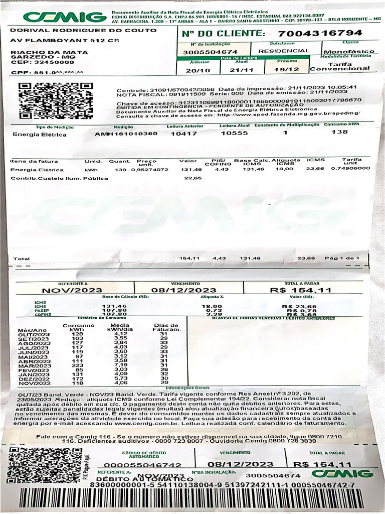 Comprovante de Residência Atualizado | PDF