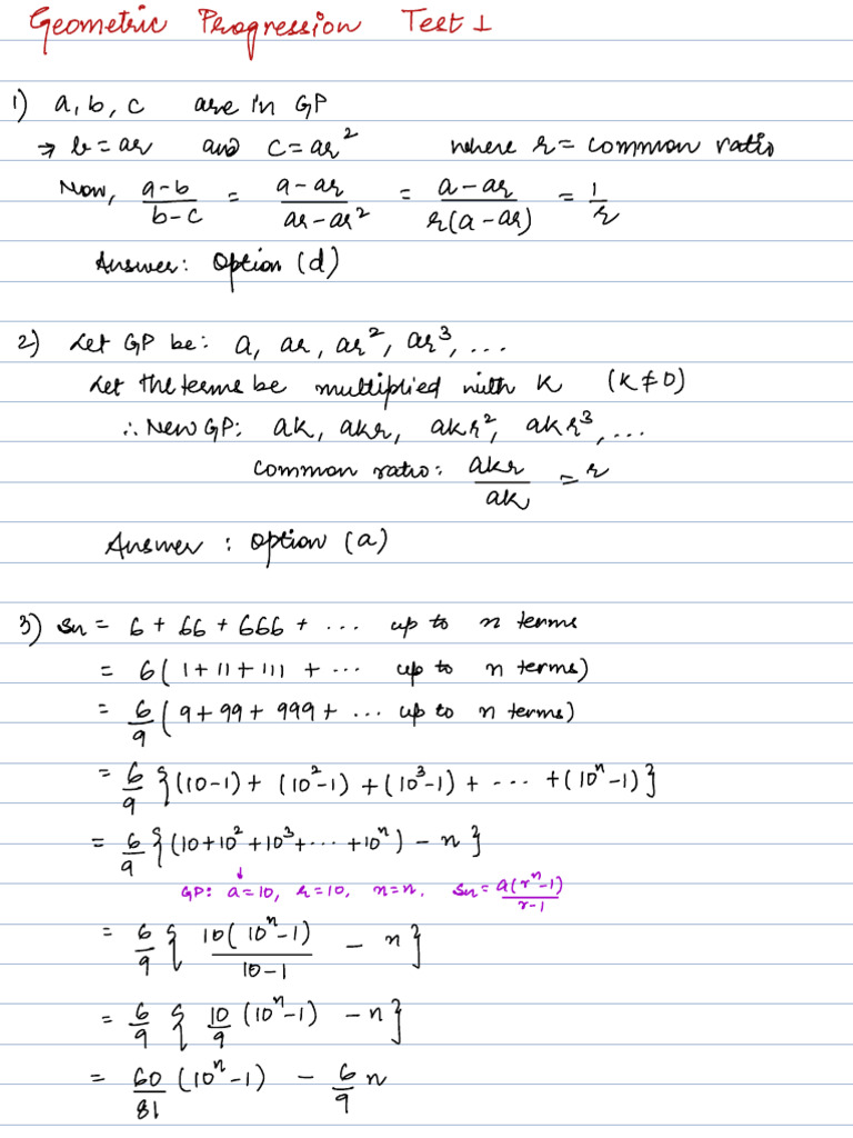 GP test | PDF | Mathematics