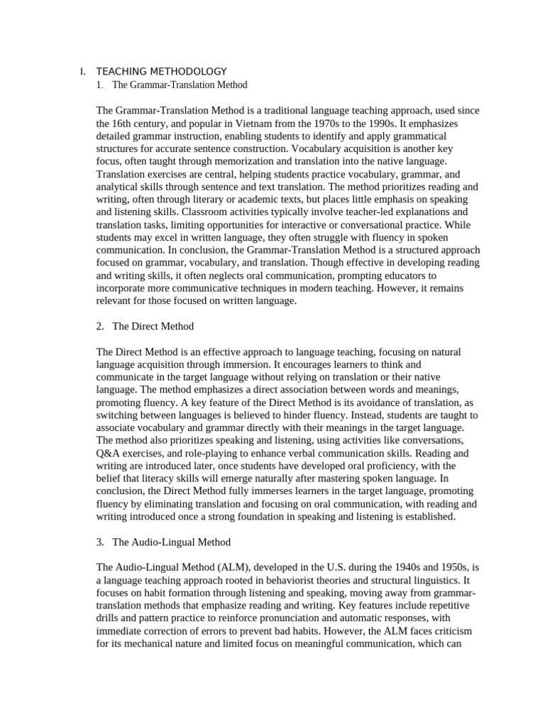 Abbreviation of Teaching Methods | PDF | Language Education | Learning