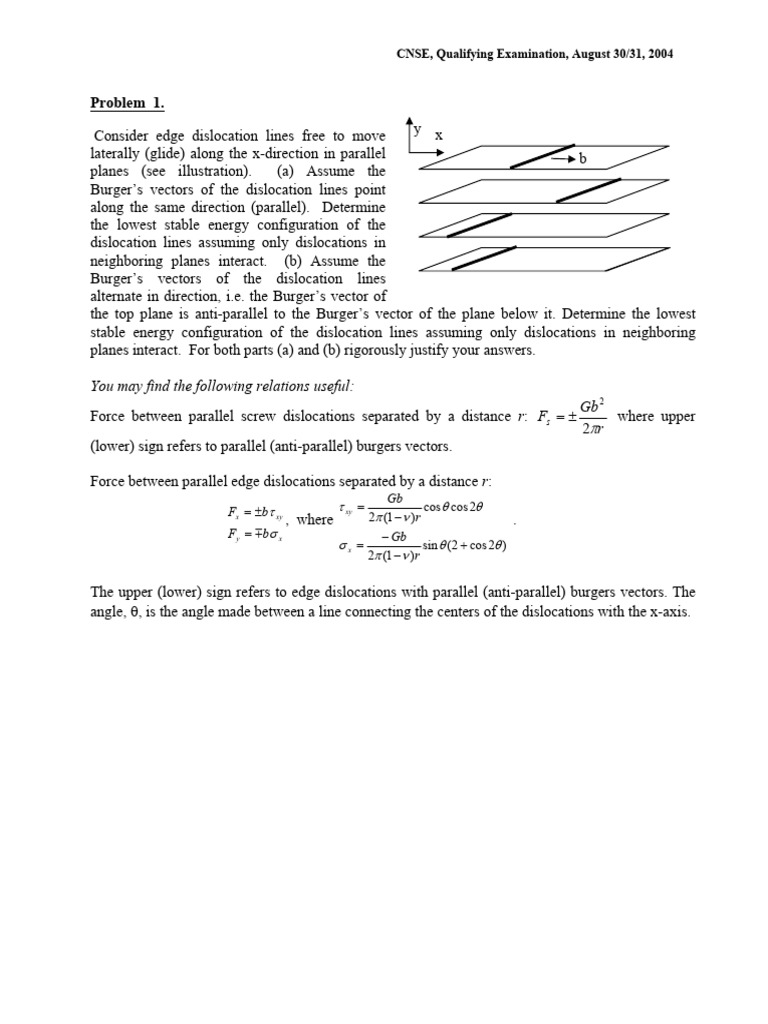 Homework #3 for Crystallography | PDF | Angular Resolution | Dislocation