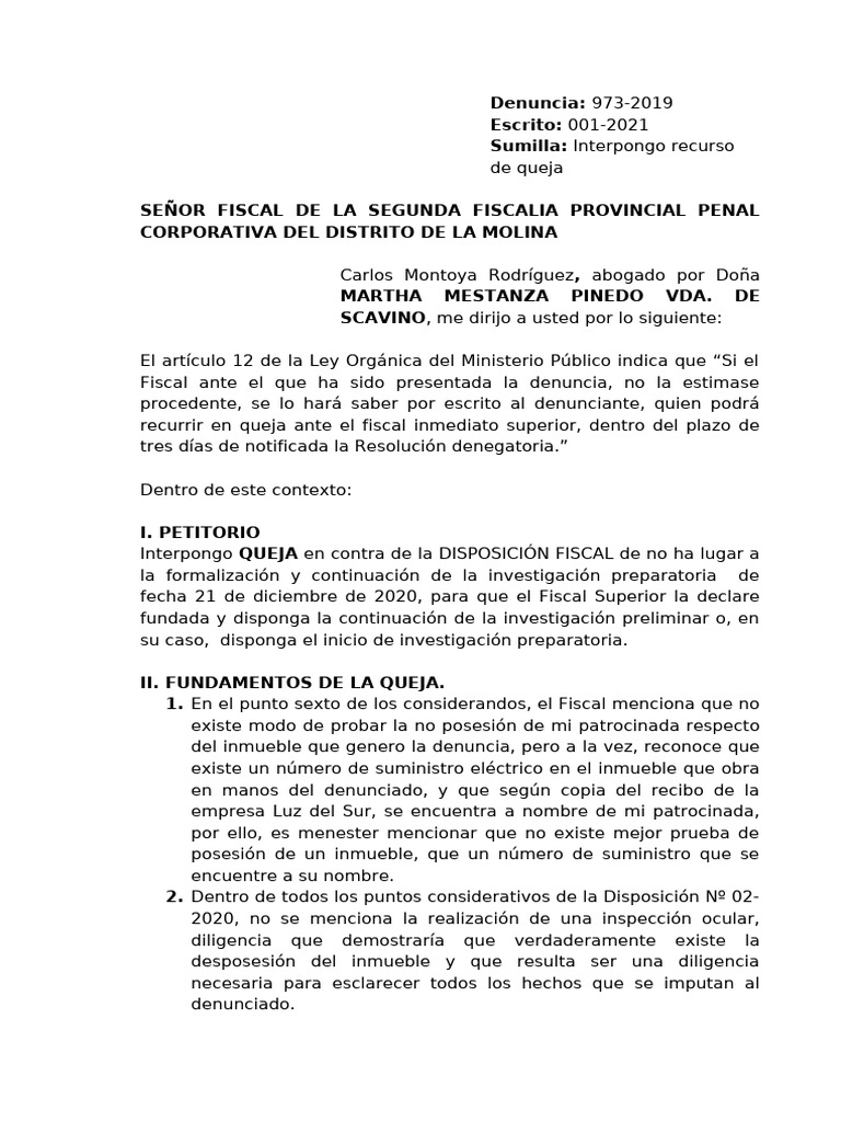 Recurso de Queja | PDF | Fiscal | Justicia