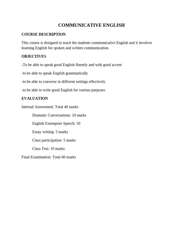 COmmunicative English | PDF | English Language | Grammar
