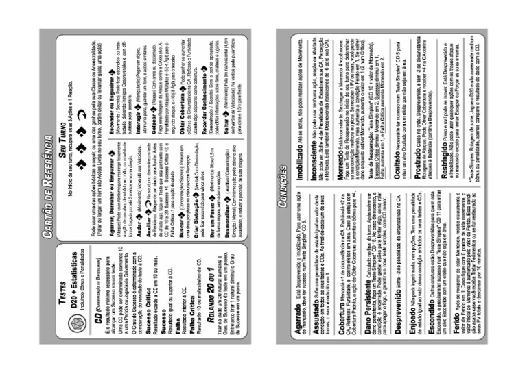 Cartão de Referência Pf2e | PDF