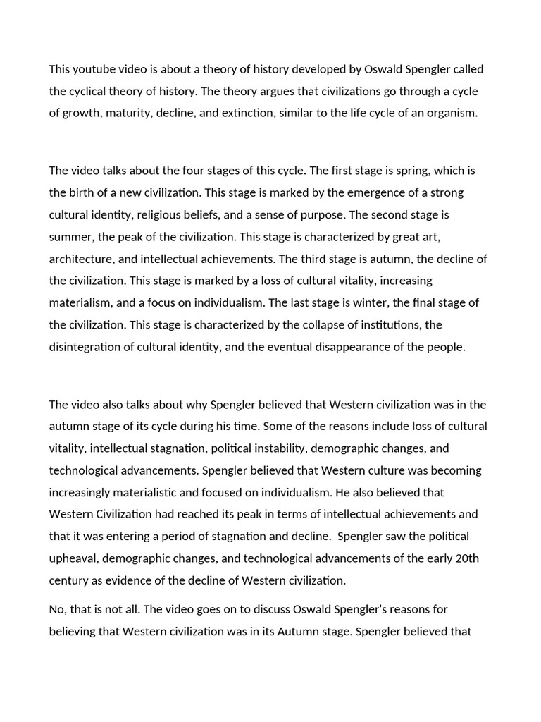 My Personal Research On Oswald Spengler | PDF | Civilization | Pessimism