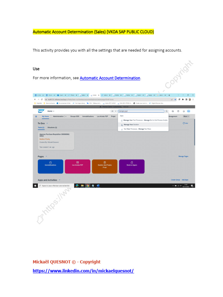 Automatic Account Determination (Sales) (VKOA SAP PUBLIC CLOUD) | PDF | Pricing | Rebate (Marketing)