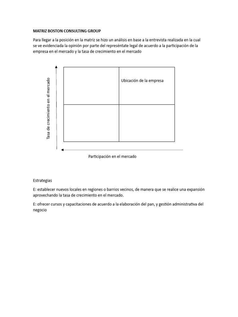 Matriz Boston Consulting Group | PDF