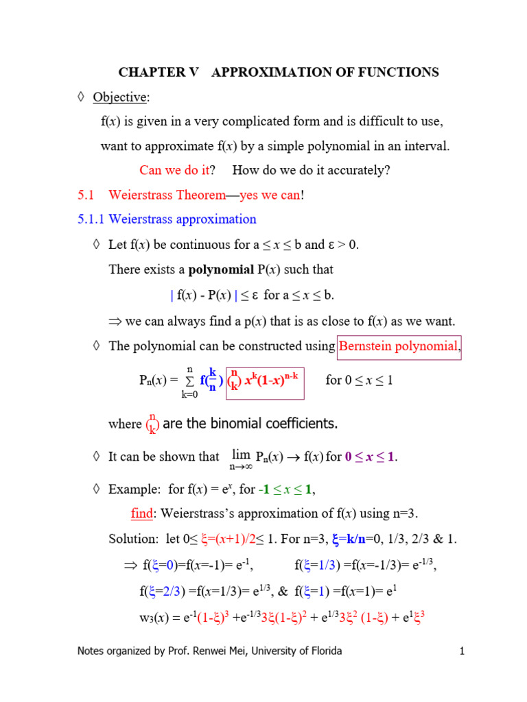Chapter 5 Approximting Functions | PDF | Computational Science | Applied Mathematics