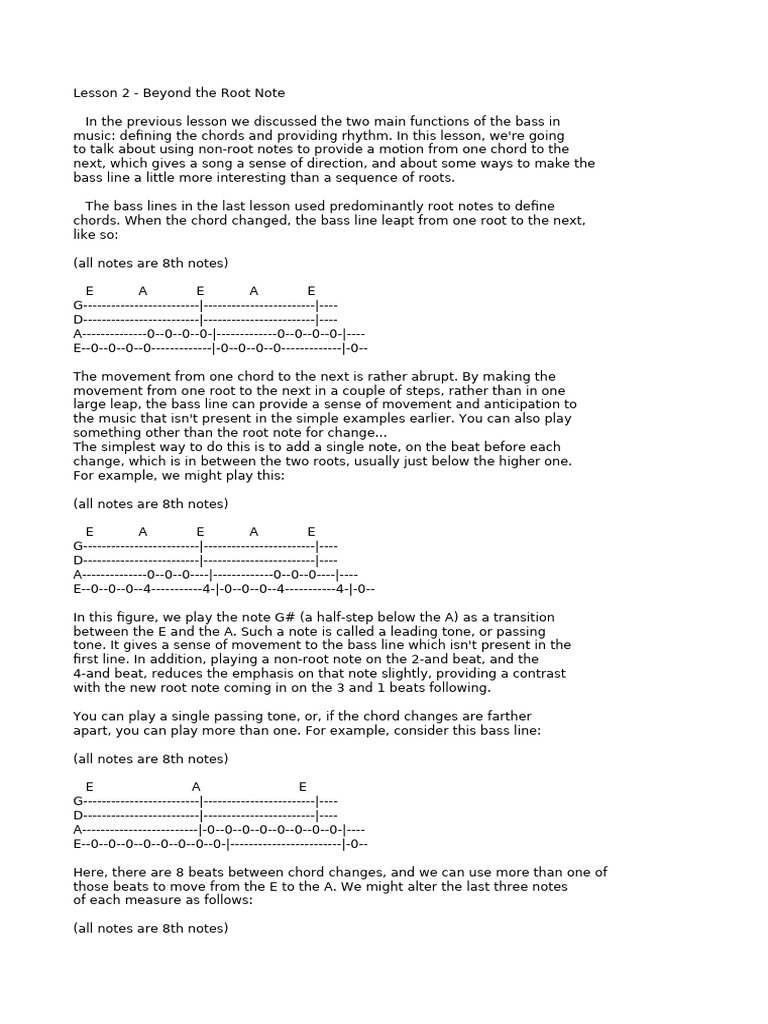 Lesson 2 | PDF | Harmony | Musical Techniques
