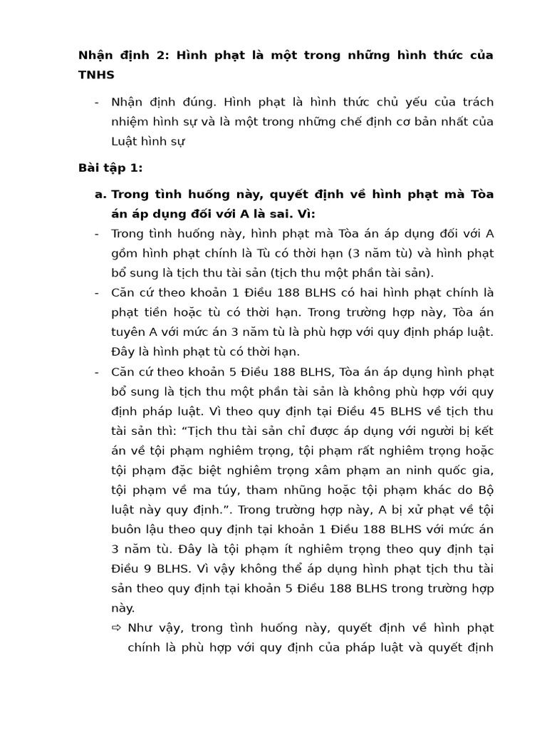 Nhận định 2, BT1 | PDF