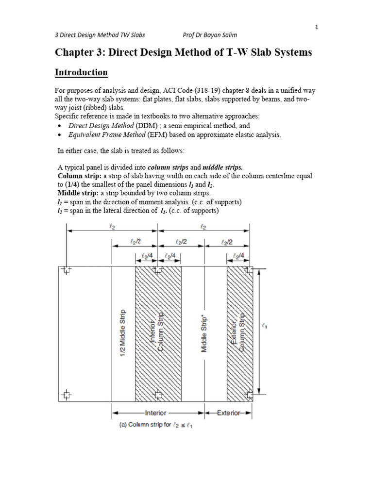 Chapter 3 Direct Design Method of TW Slabs | PDF | Beam (Structure) | Solid Mechanics
